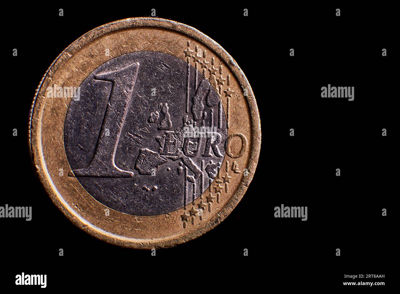One euro coin isolated close up Stock Photo - Alamy