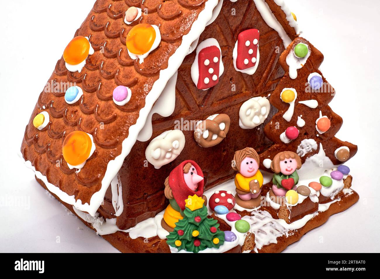 Candy house from fairy of Hansel and Gretel on white background Stock ...