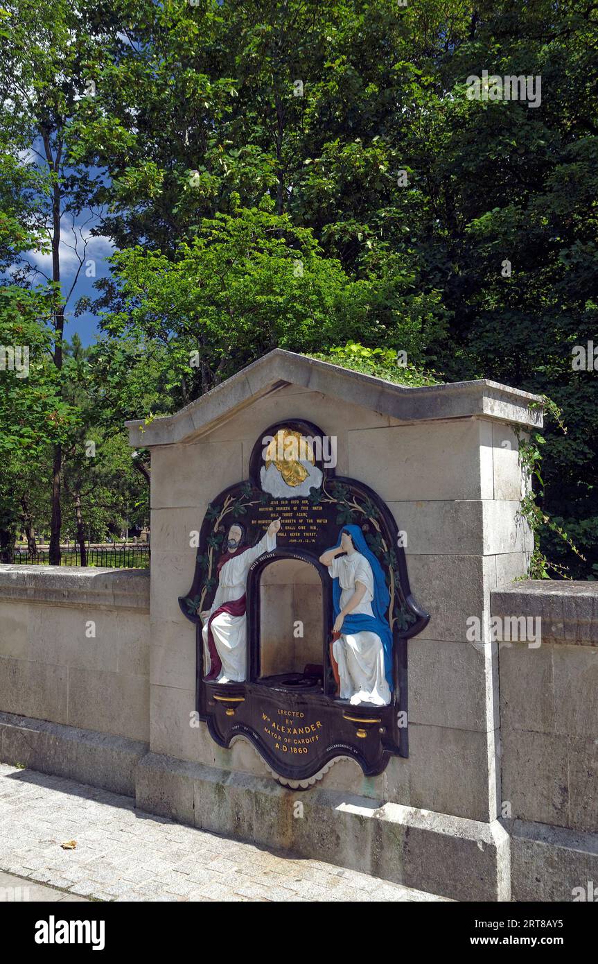 Ornate drinking fountain by Wills Brothers 1860 Cardiff, Wales, UK ...
