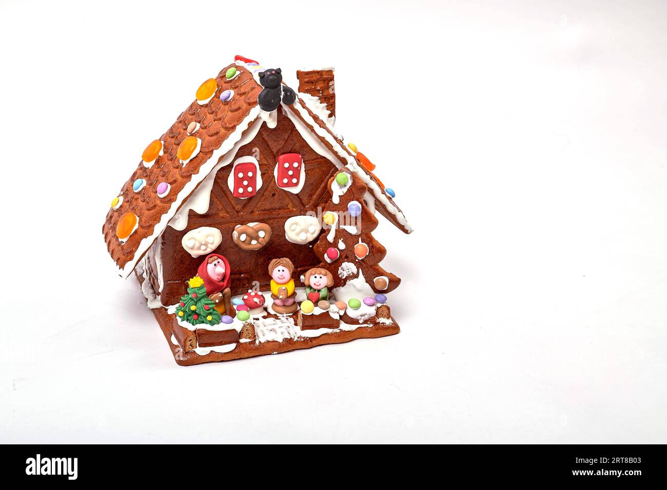 Candy house from fairy of Hansel and Gretel on white background Stock ...