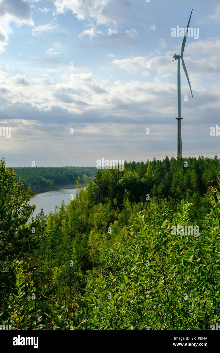 This is a former shale quarry with azure water and picturesque hills ...