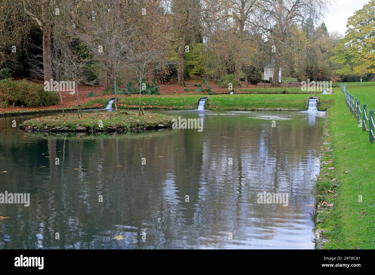 Ornamental lake an reflection Saint Fagans National Museum of History ...