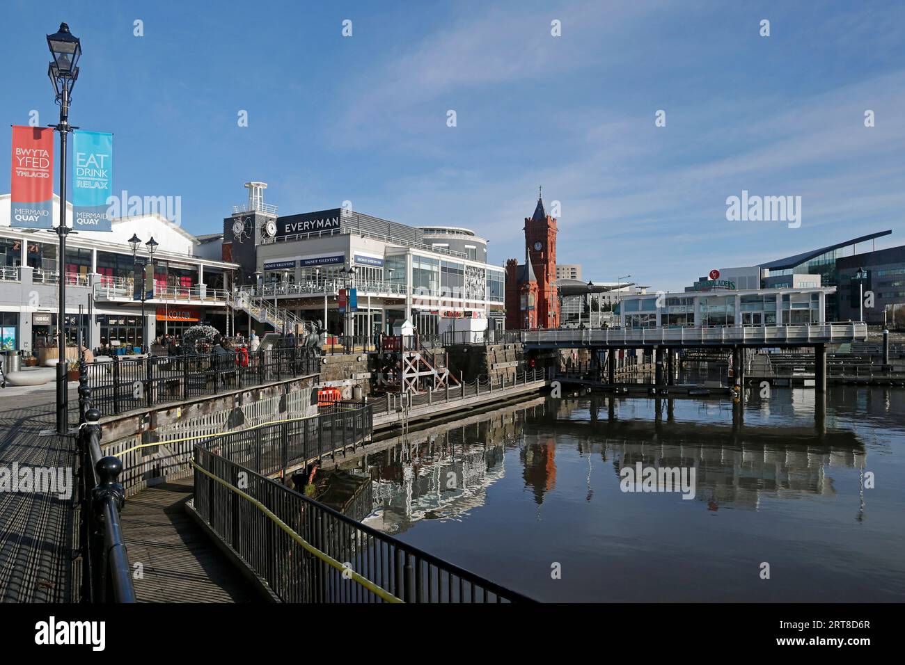 Cardiff Bay shops, bars and restaurants on the waterfront and Pierhead ...
