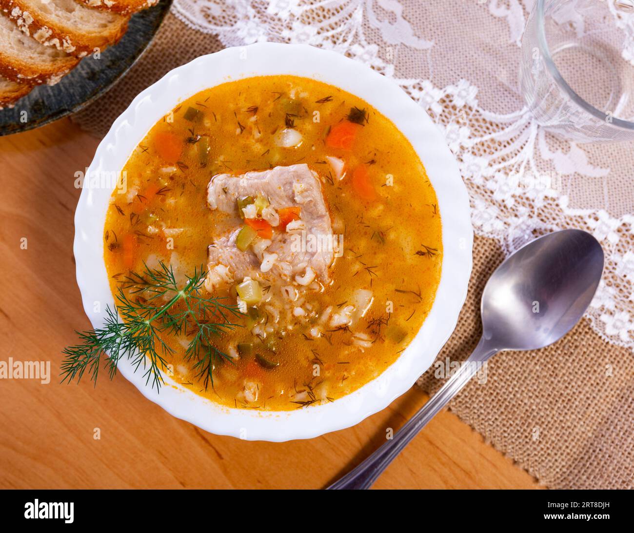 Traditional Russian soup Rassolnik Stock Photo - Alamy