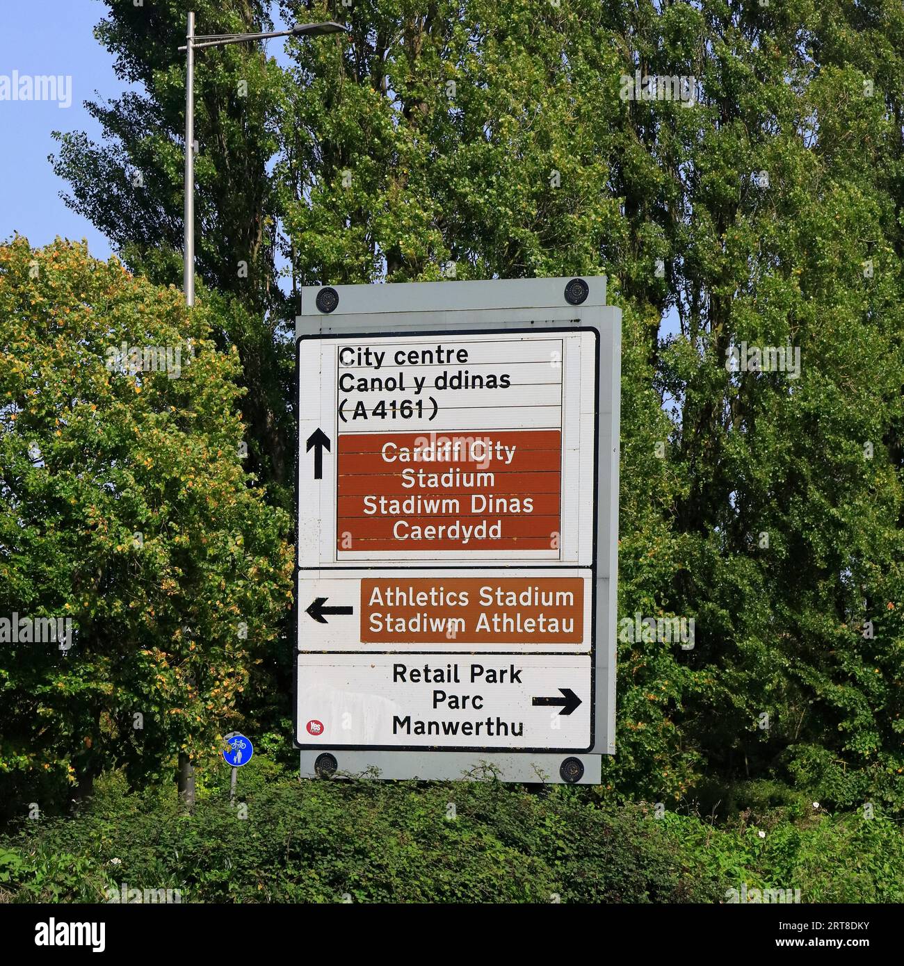 Cardiff city stadium road sign hi-res stock photography and images - Alamy