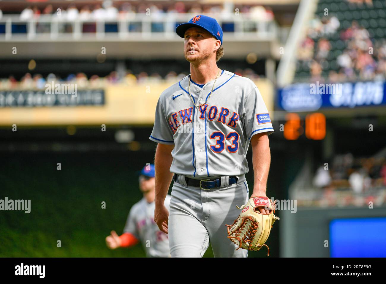 New York Mets pitcher Trevor Gott returns to the dugout after ...