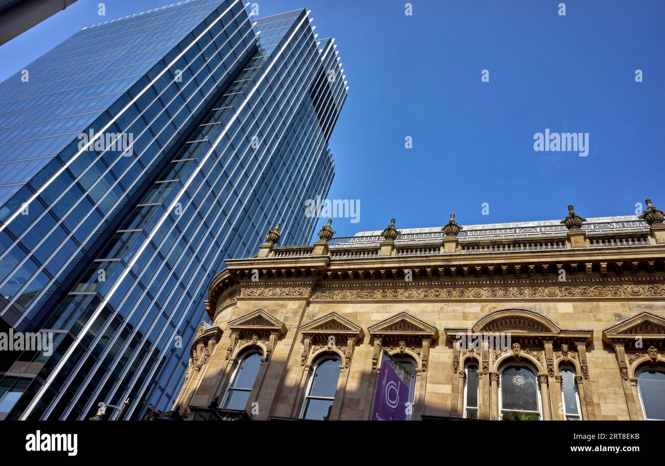 Modern versus old architecture contrast Birmingham England UK Stock ...