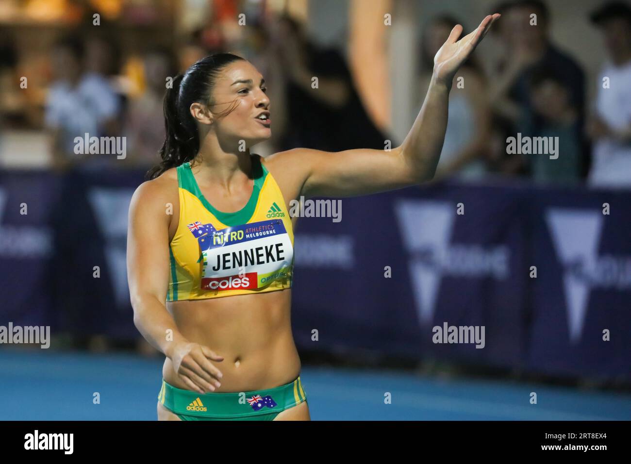 MELBOURNE, AUSTRALIA, FEBRUARY 4: Michelle Jenneke of Team Australia ...