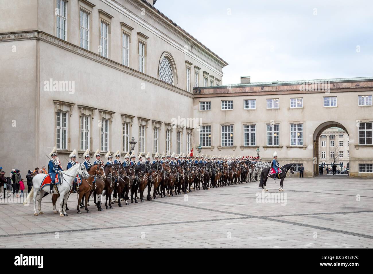 Copenhagen, Denmark, January 04, 2017: The Guard Hussar Regiment ...