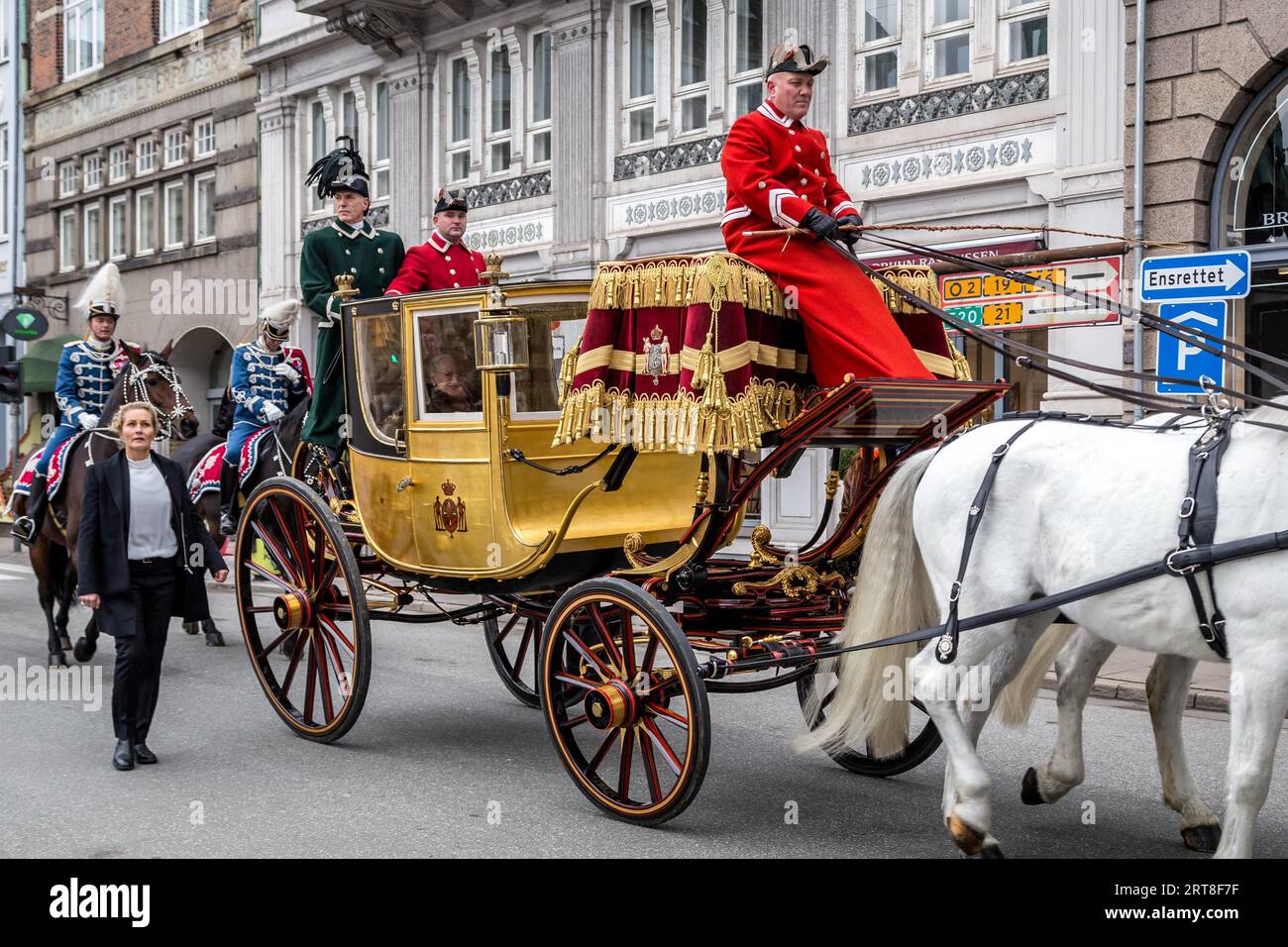 Copenhagen, Denmark, January 04, 2017: Queen Margrethe in her 24-carat ...