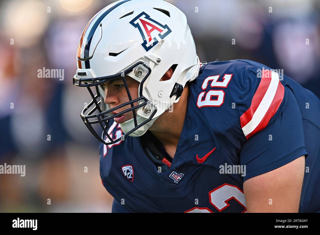 STARKVILLE, MS - SEPTEMBER 09: Arizona offensive lineman Joseph Borjon ...