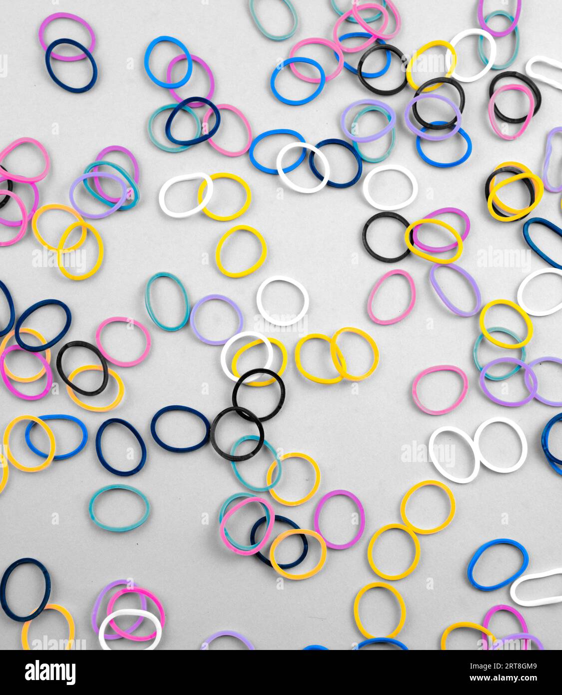 Rubber elastic bands circular pastel colors abstract texture background ...