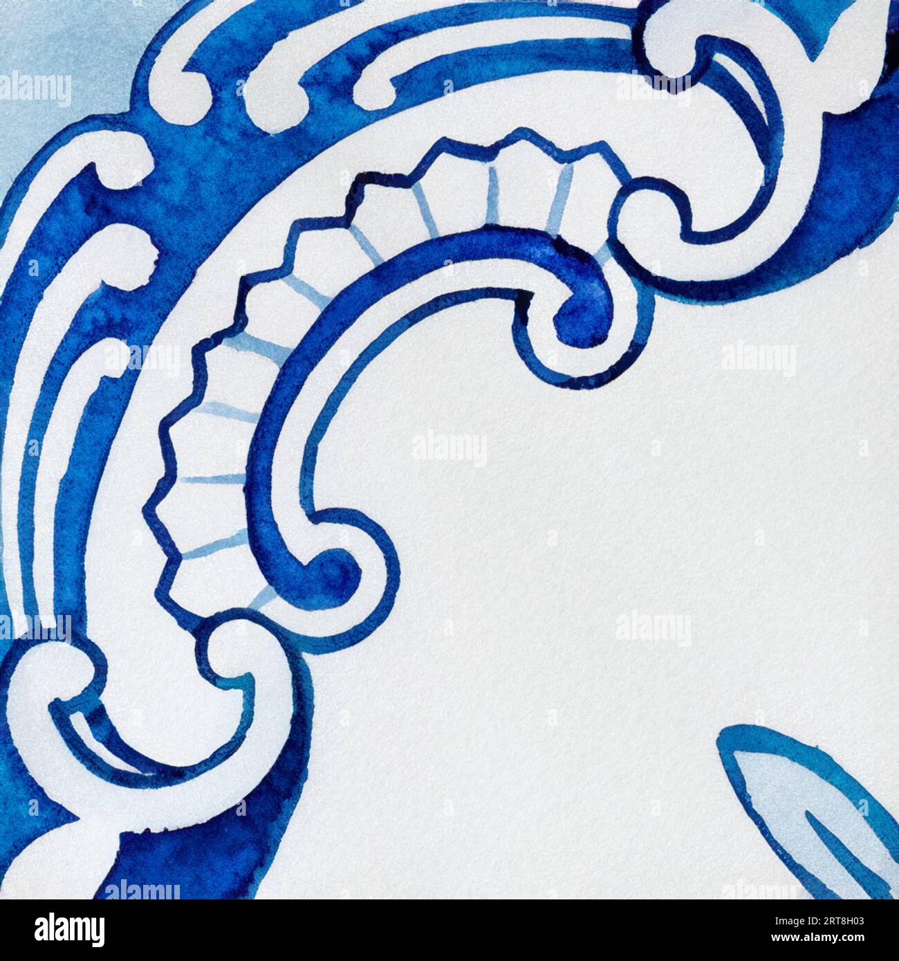 Portuguese ceramic tile watercolor hi-res stock photography and images ...