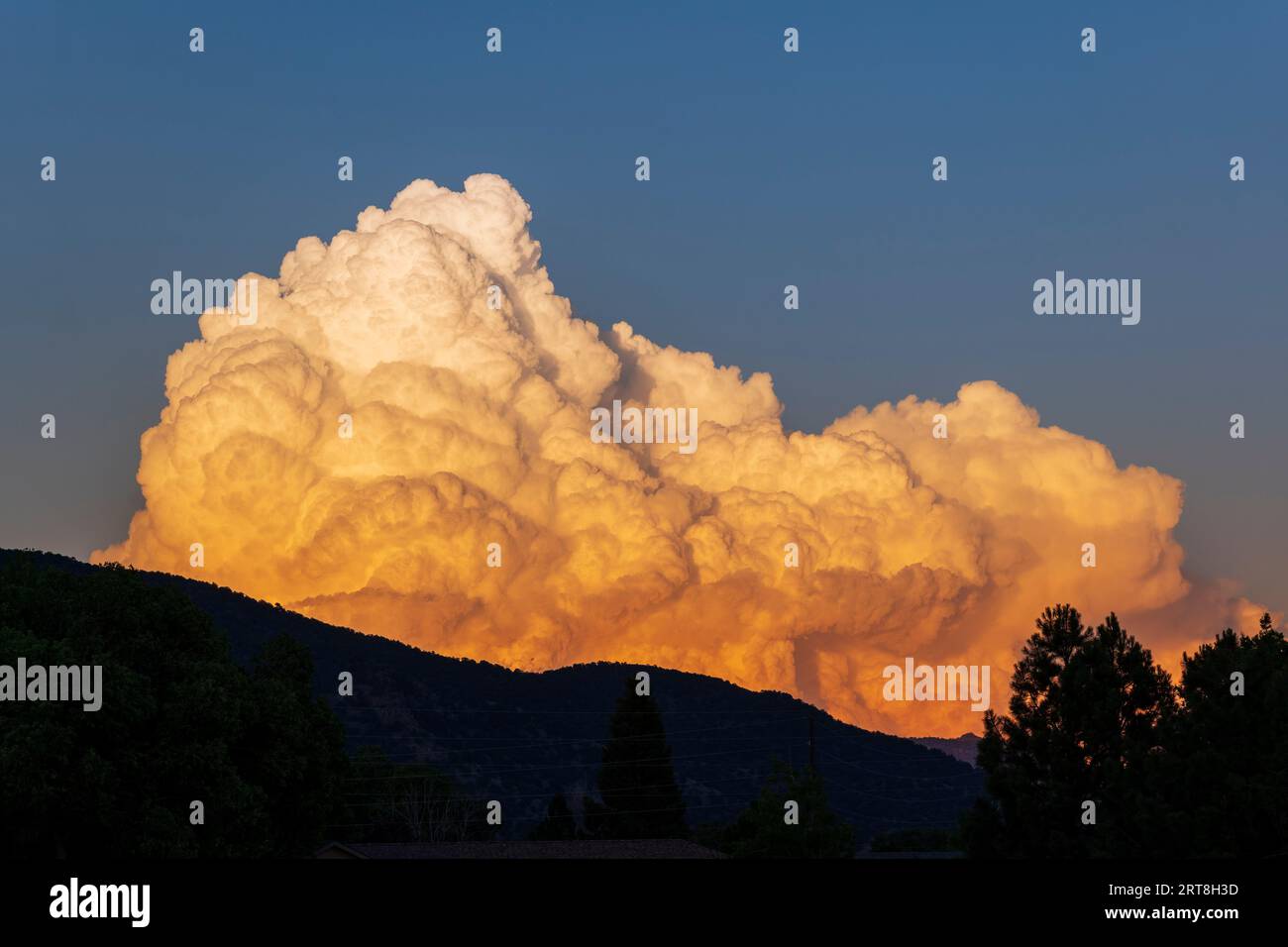 Huge thunder clouds over Big Horn Sheep Canyon near Salida; Colorado ...