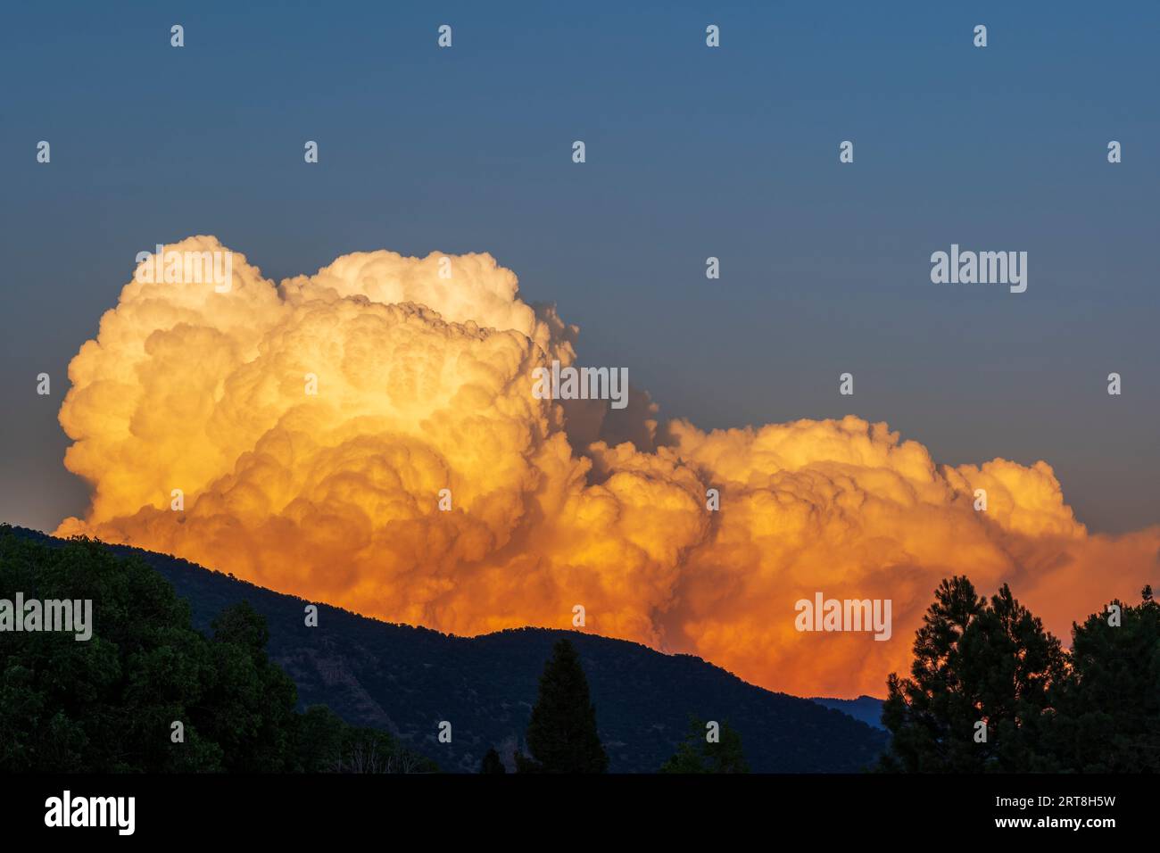 Huge thunder clouds over Big Horn Sheep Canyon near Salida; Colorado ...