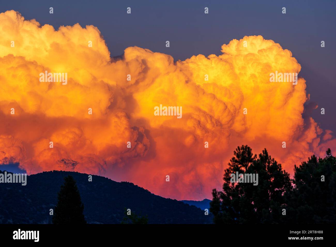 Huge thunder clouds over Big Horn Sheep Canyon near Salida; Colorado ...