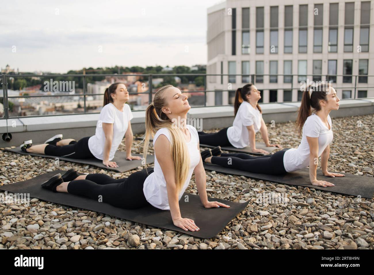 Woman performing back bending hi-res stock photography and images - Alamy