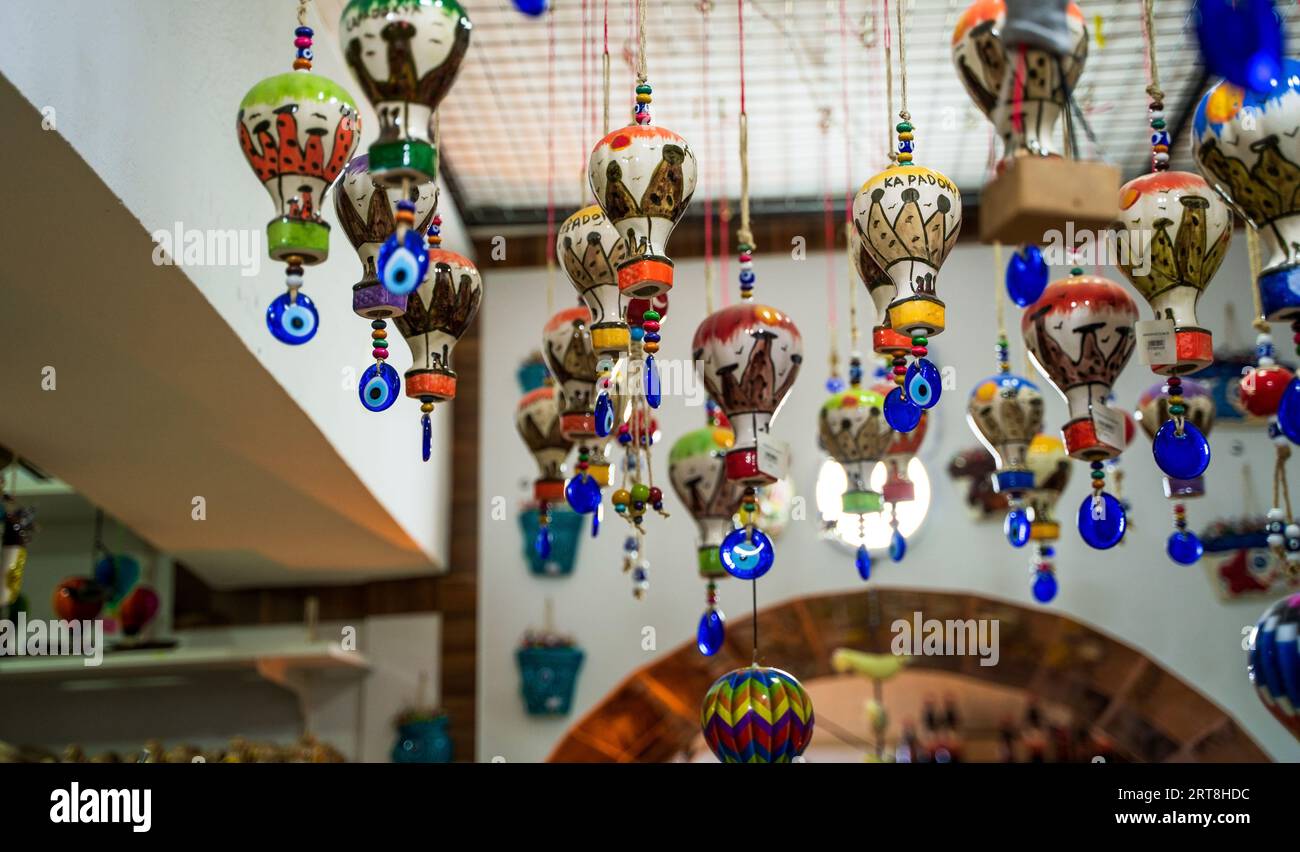Bamboo lantern small ceramic flying balloon turkish cini cappadocia ...