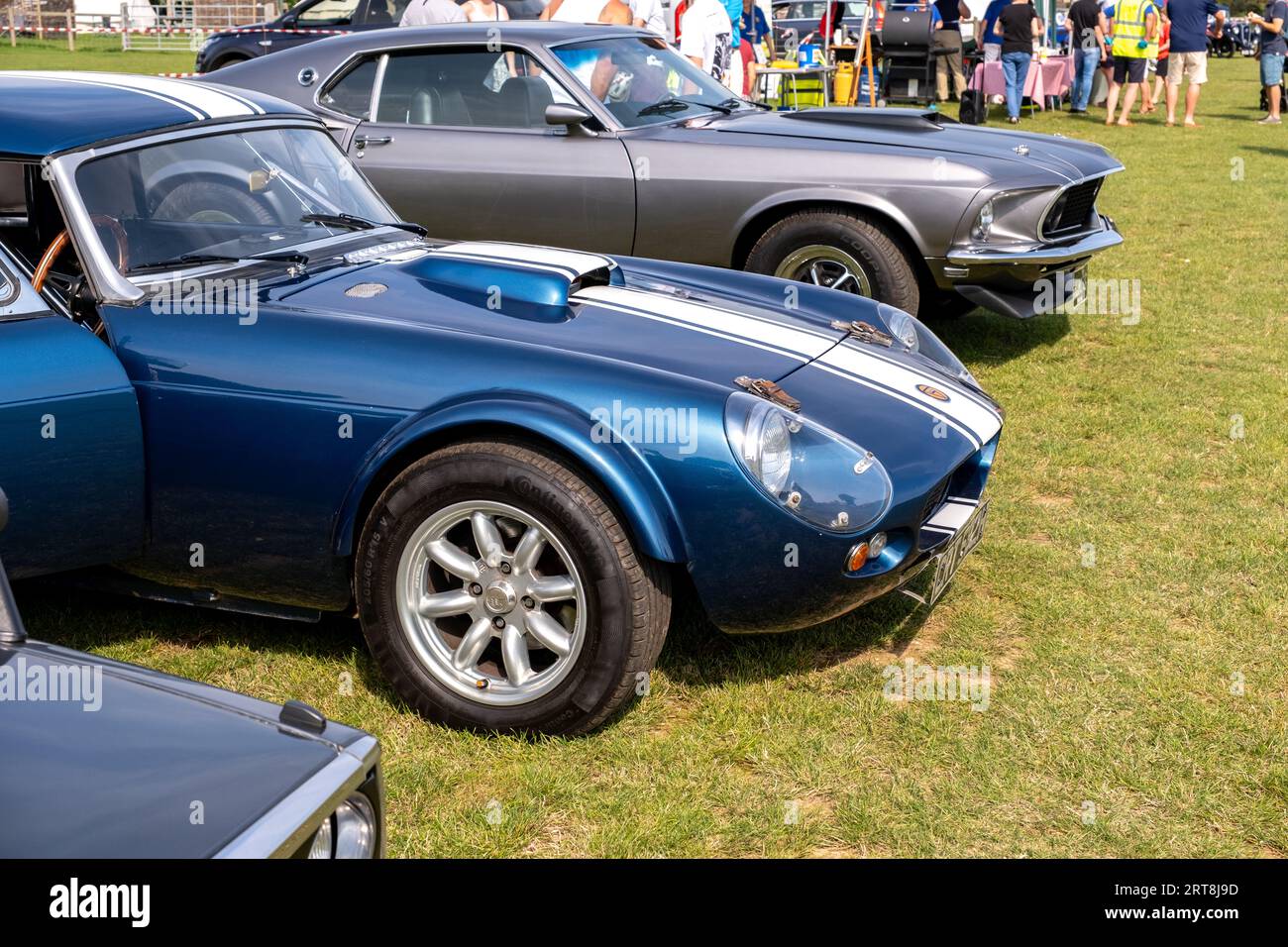 Wroxham, Norfolk, UK – September 10 2023. Vintage cars on display at a ...