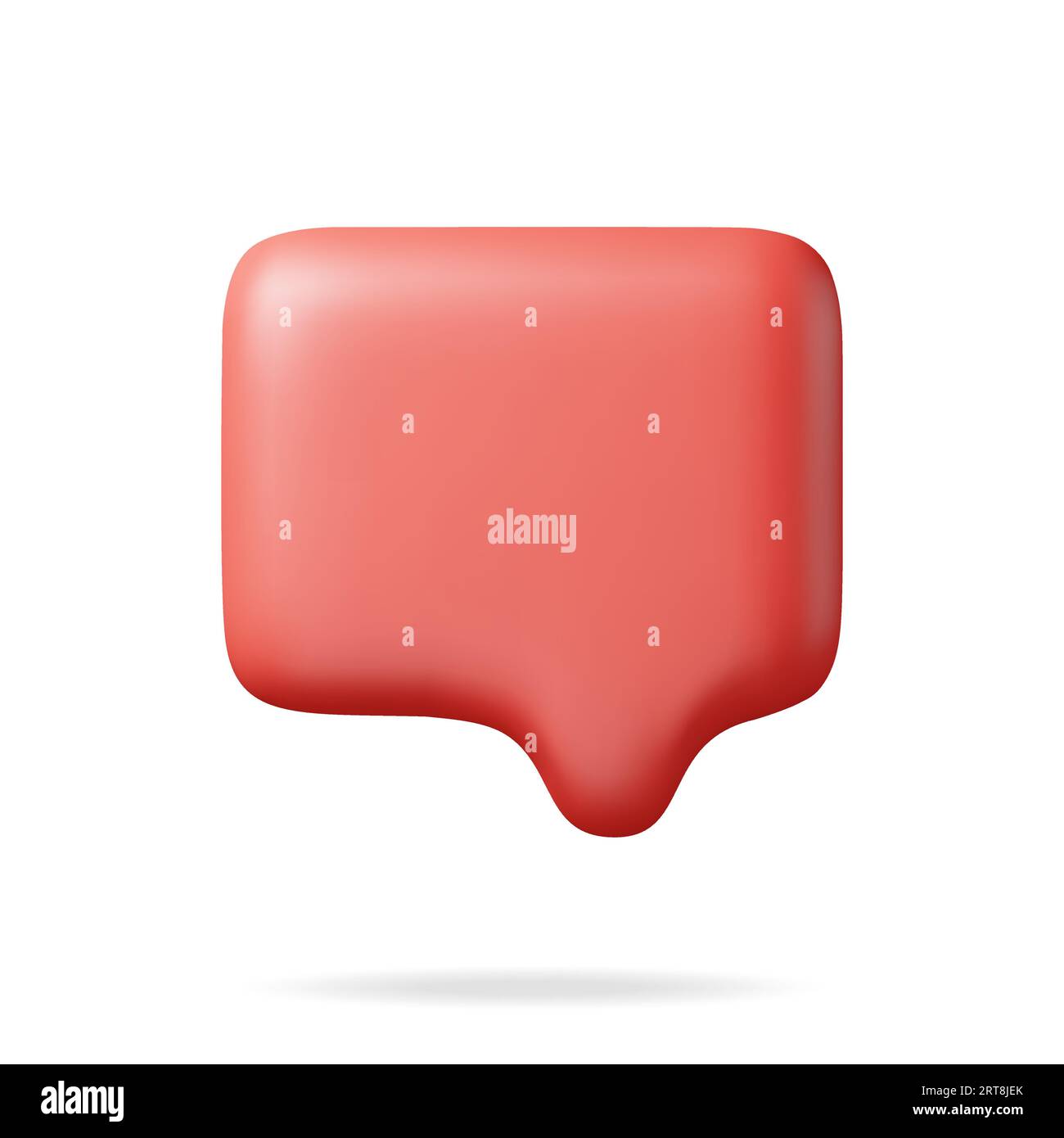 3D Red Blank Speech Bubble Isolated on White Stock Vector Image & Art ...