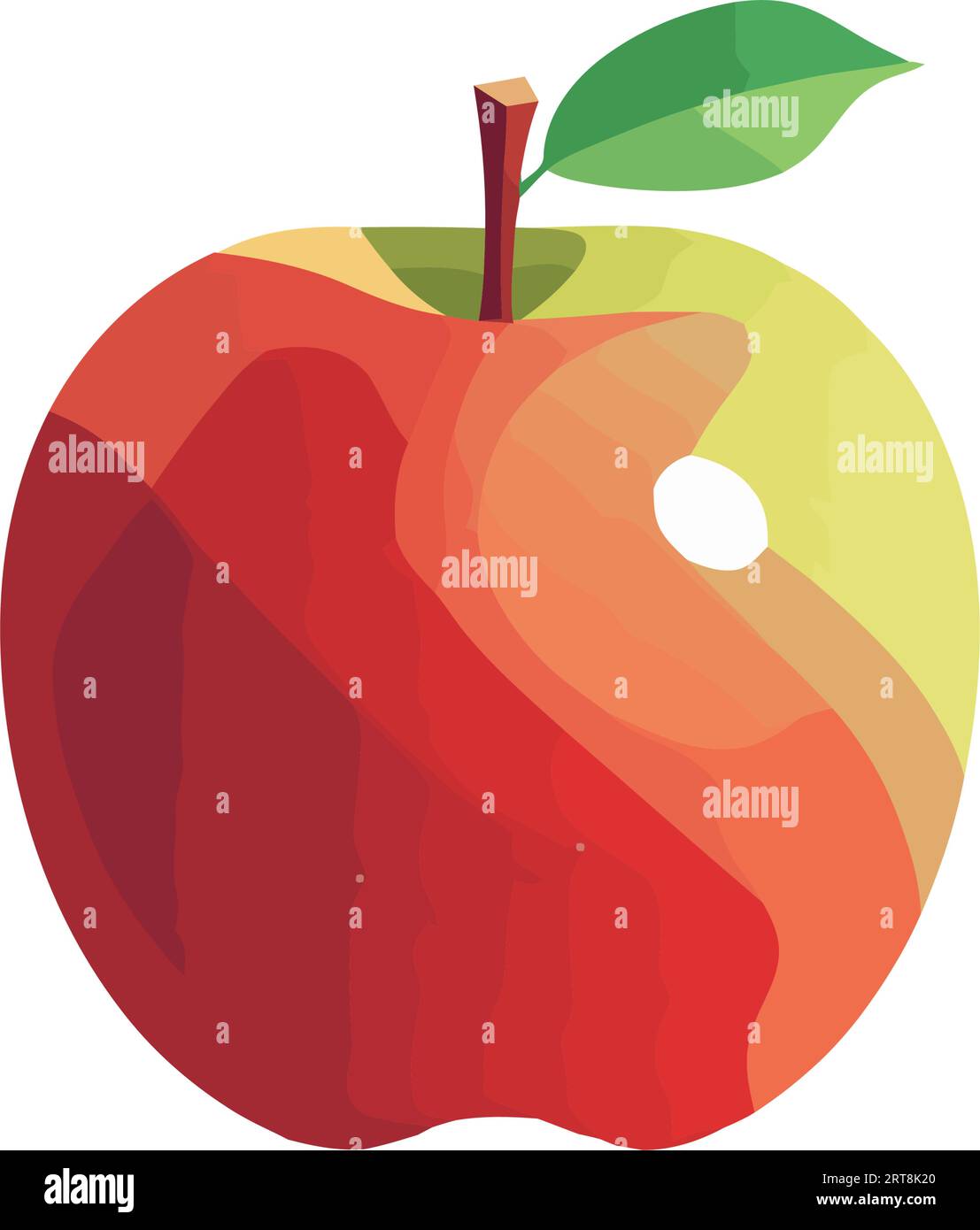 Juicy organic apple, symbol of healthy eating Stock Vector Image & Art ...