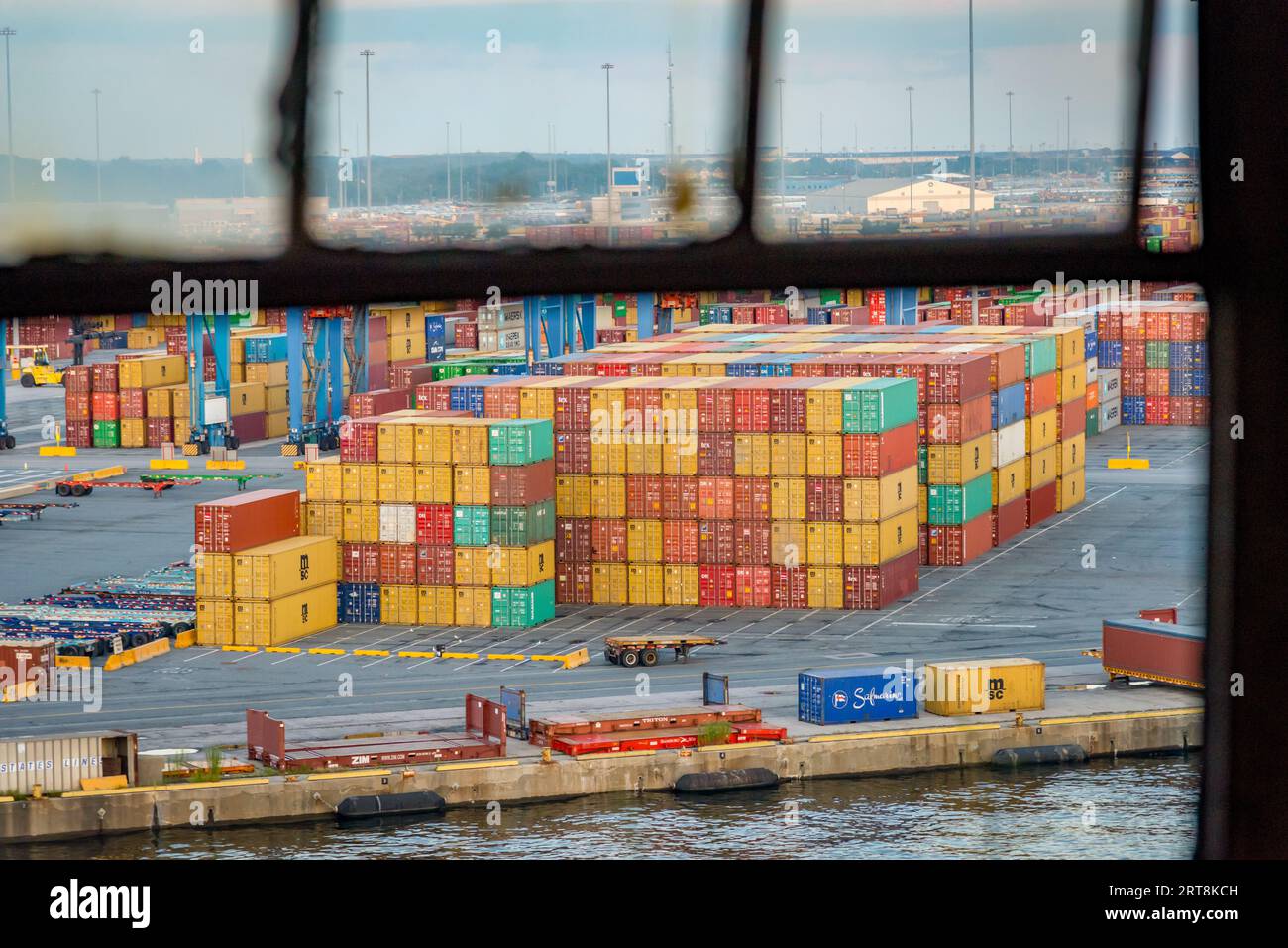 Shipping containers in the Port of Baltimore Stock Photo - Alamy