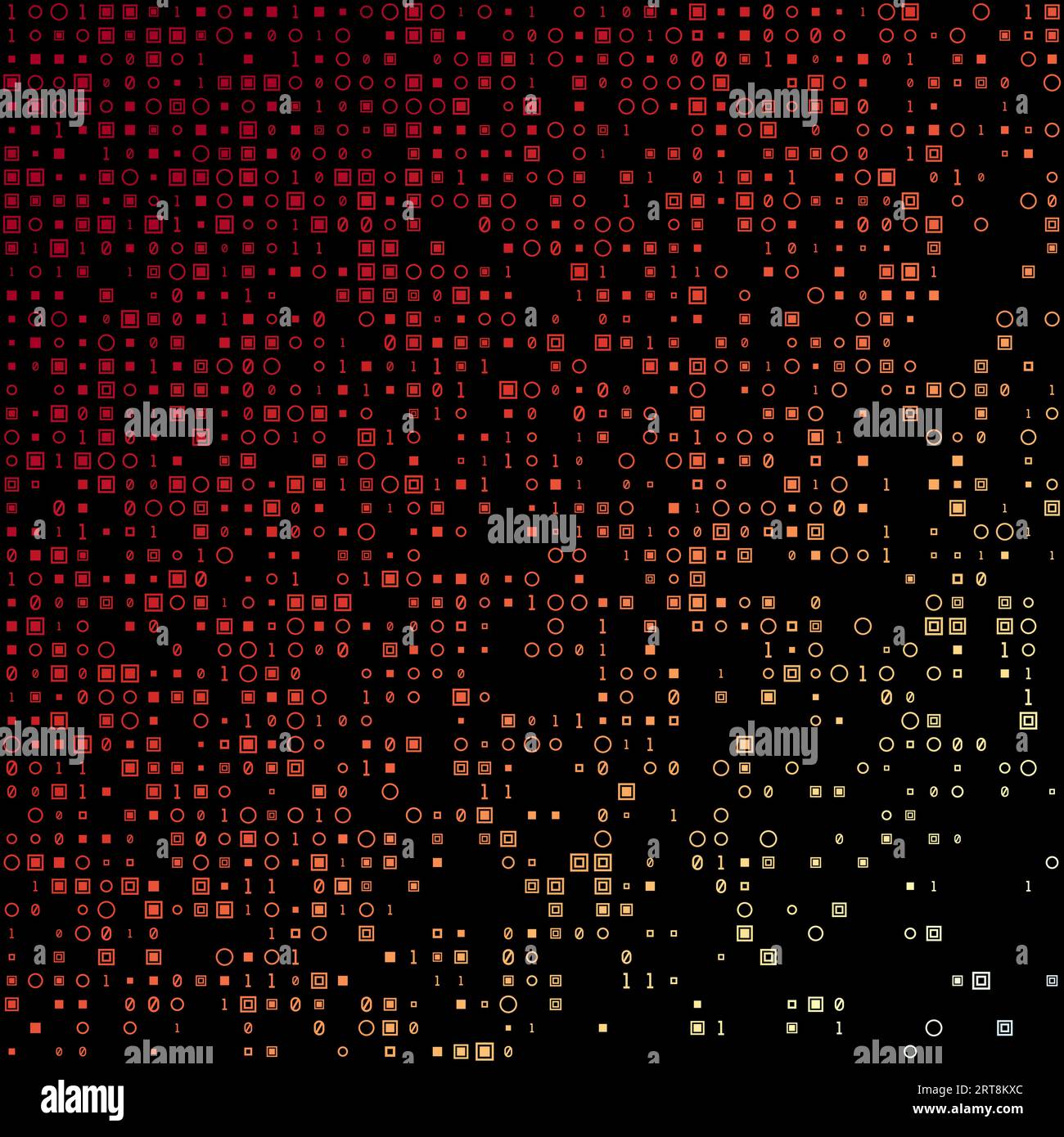 Amazing geometric matrix background in red, yellow, and blue colors ...