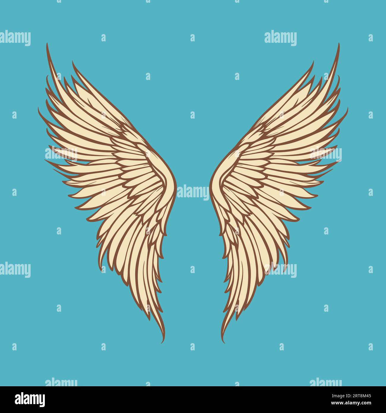 Vector Wings Icon. Vintage Angel Wings Icon, Design Template, Clipart ...