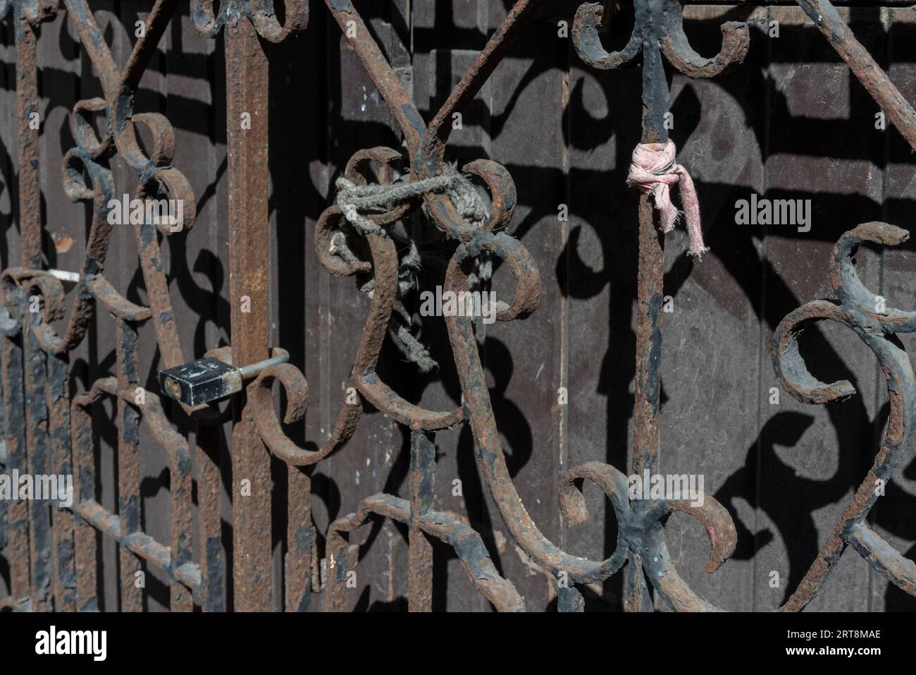 Wrought iron gates on a store in San Juan PR Stock Photo - Alamy