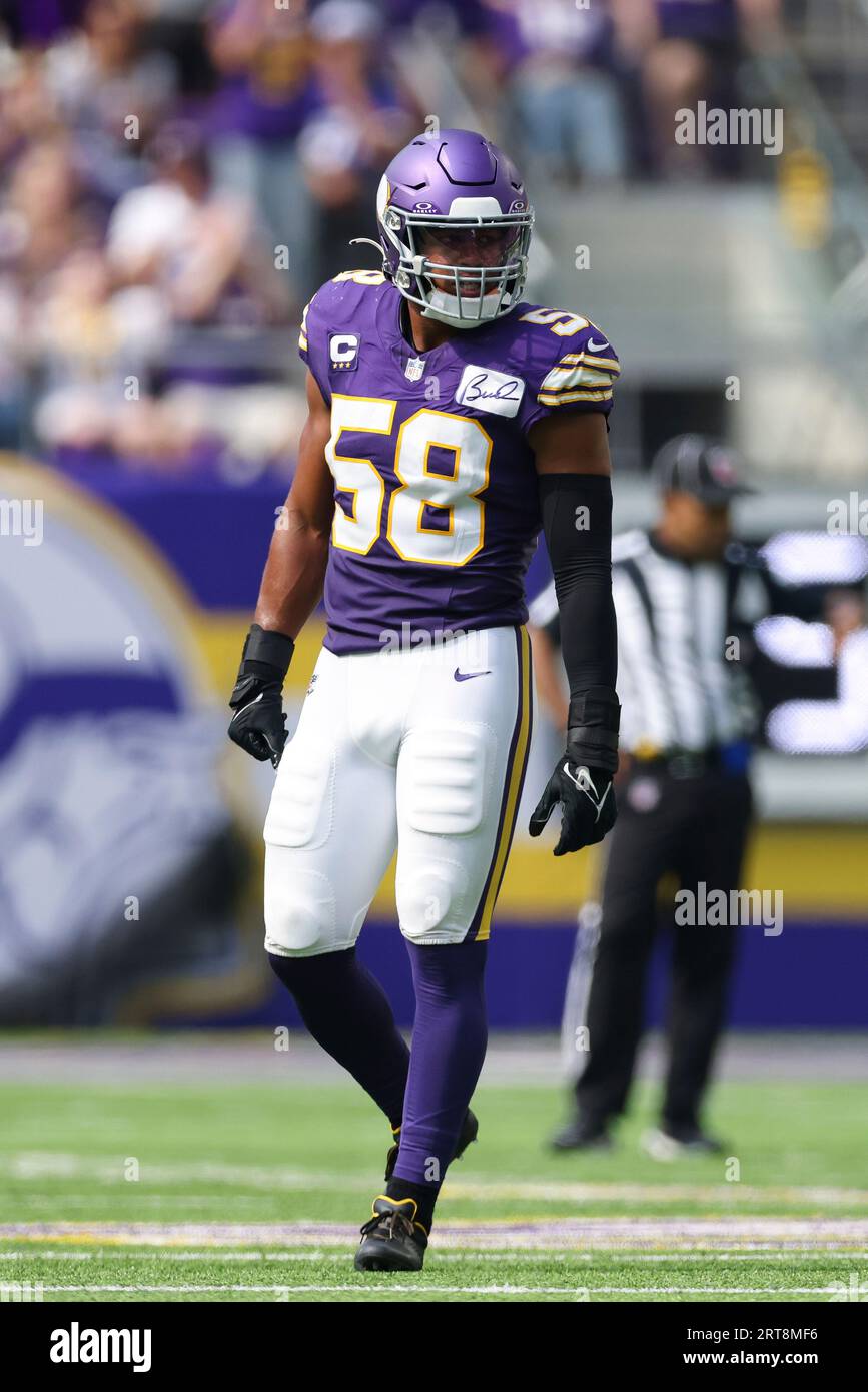 Minnesota Vikings linebacker Jordan Hicks (58) in action during the ...