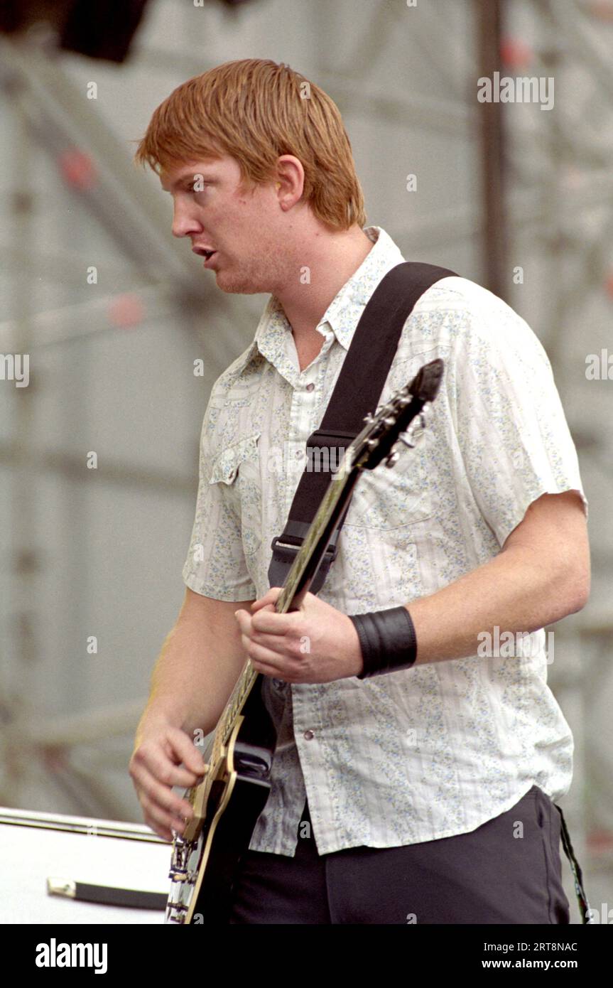 Imola Italy 2001-06-16 : Josh Home , singer and guitarist of the Queens ...