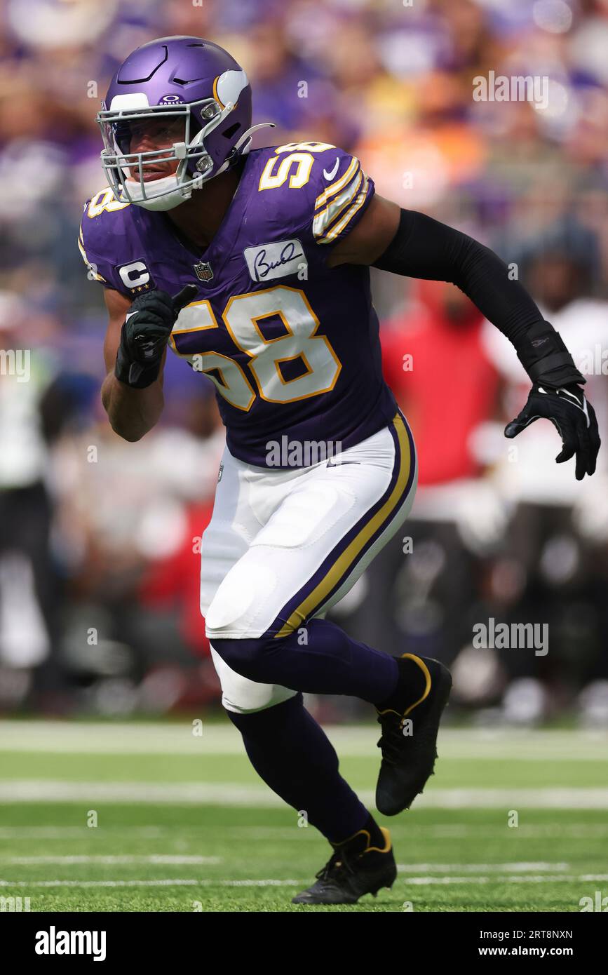 Minnesota Vikings linebacker Jordan Hicks (58) in action against the ...