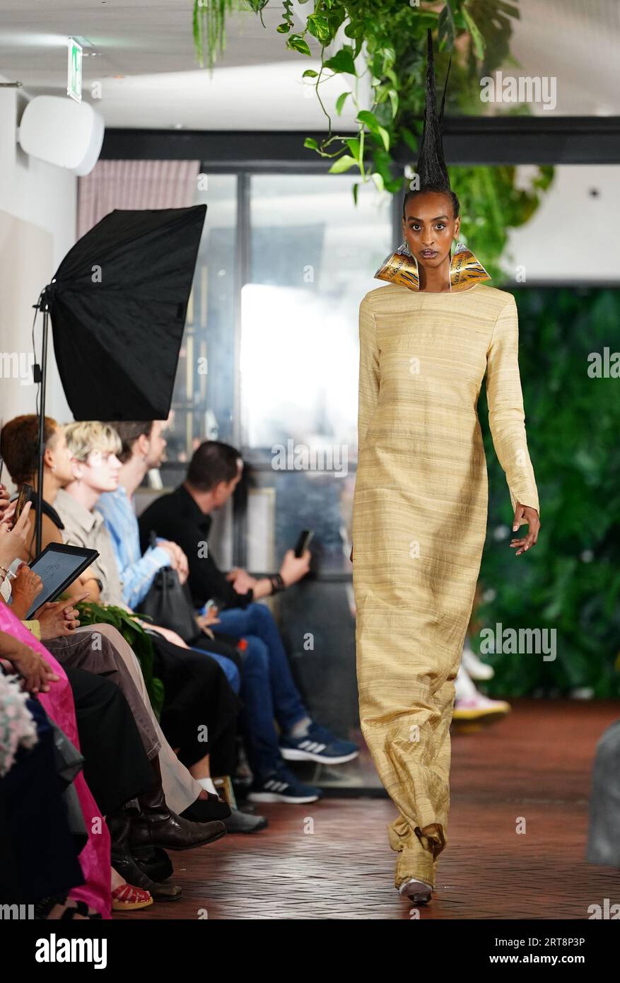 A model on the catwalk during the VIN + OMI fashion show OMNIA at One ...