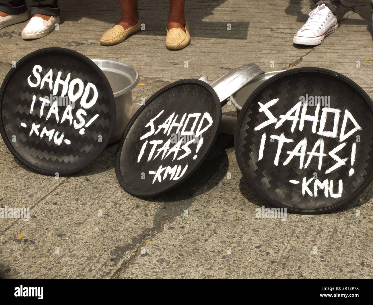 Quezon, Philippines. 11th Sep, 2023. A "bilao" or a flat round-shaped ...