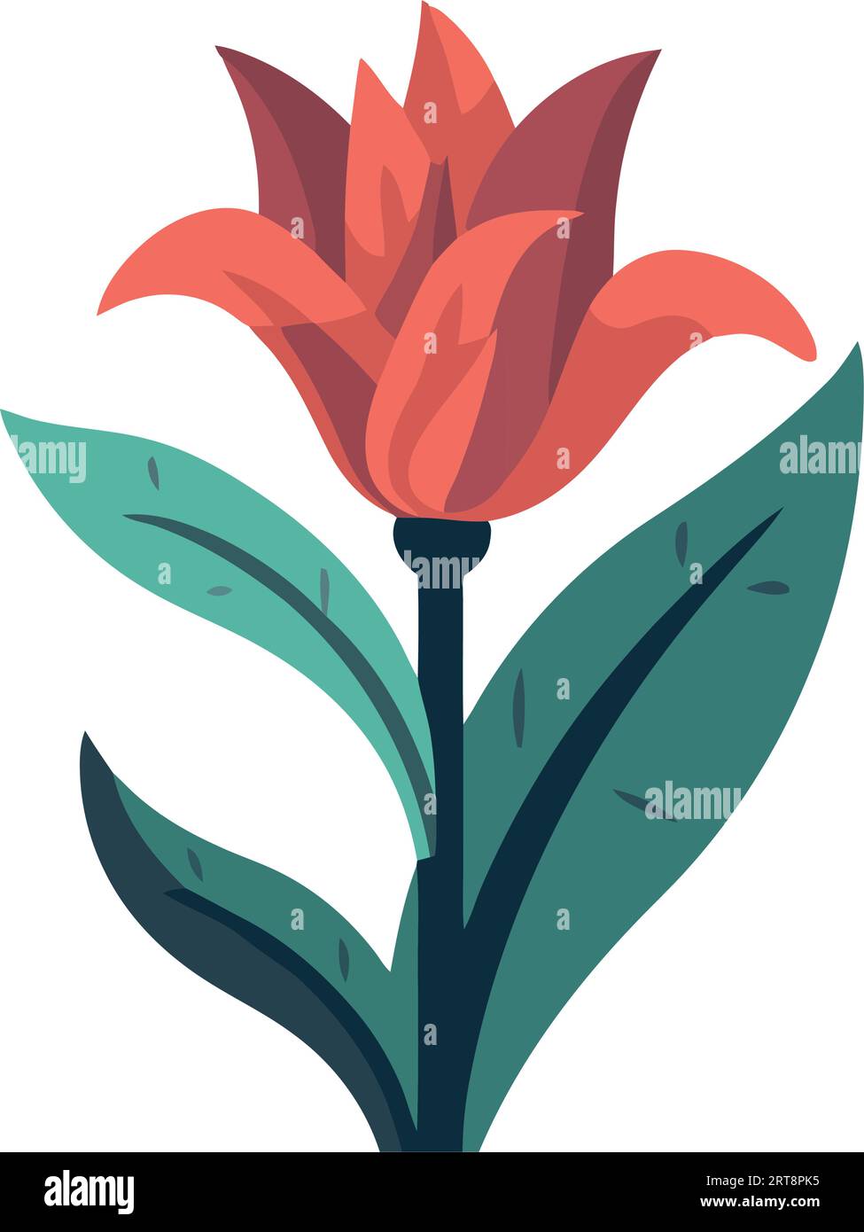 Freshness of nature beauty in a single flower illustration design Stock ...