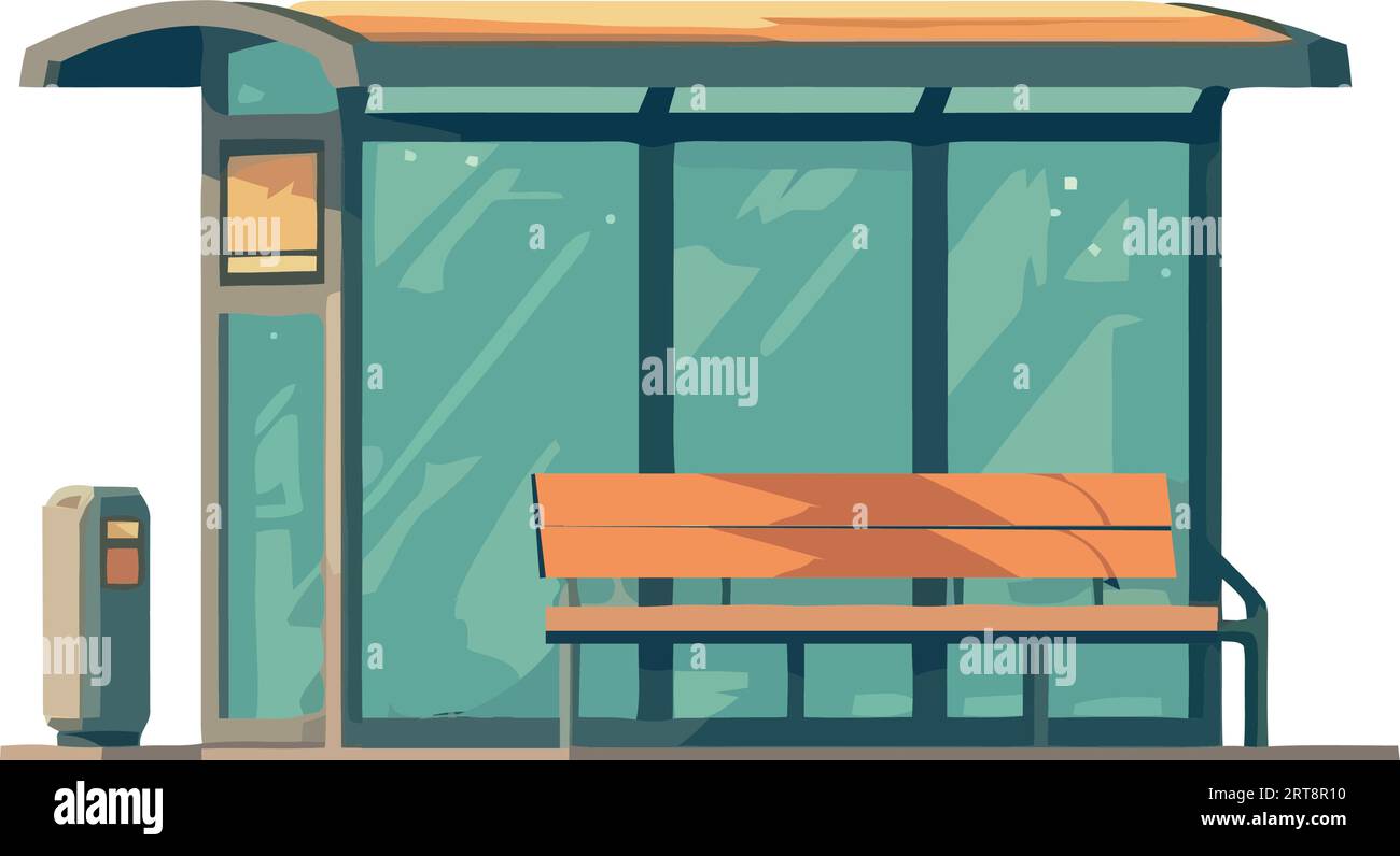 Transportation icon bus station with bench Stock Vector Image & Art - Alamy