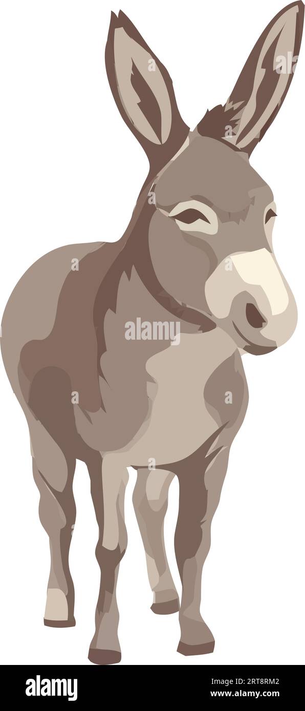 Donkey on pasture in Stock Vector Images - Alamy