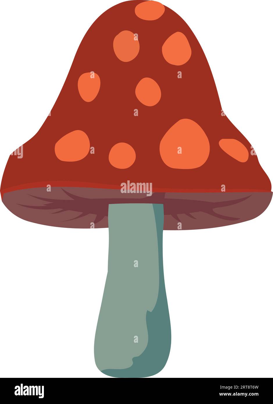 Freshness of autumn forest, single edible mushroom Stock Vector Image ...