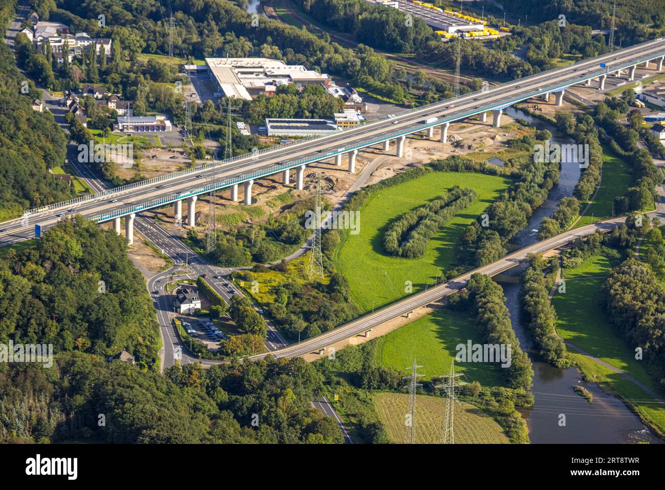 Construction site lennetal bridge and river lenne hi-res stock ...
