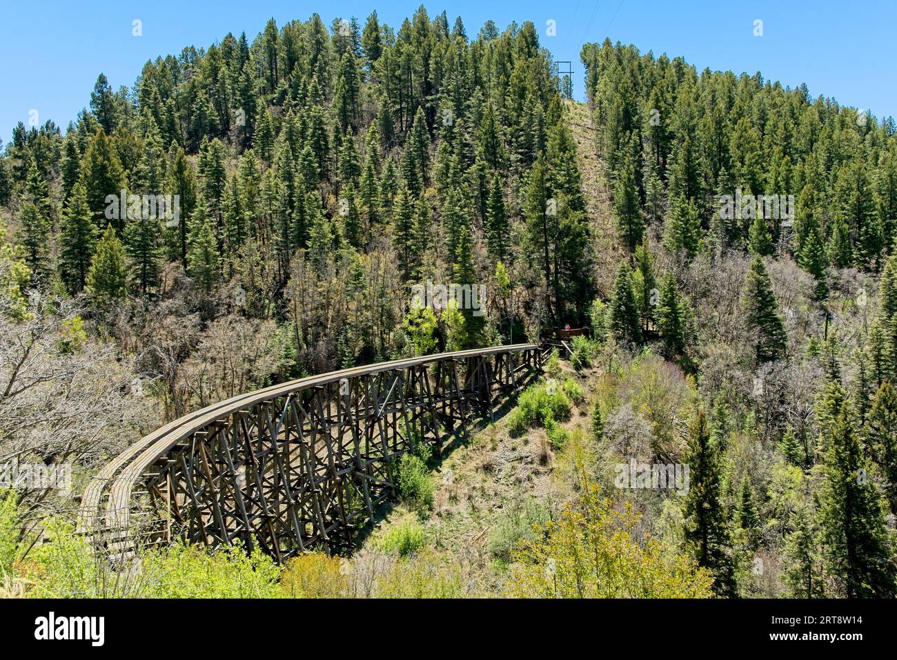 Mexican Canyon wooden trestle on Cloud Climbing Railroad line outside ...