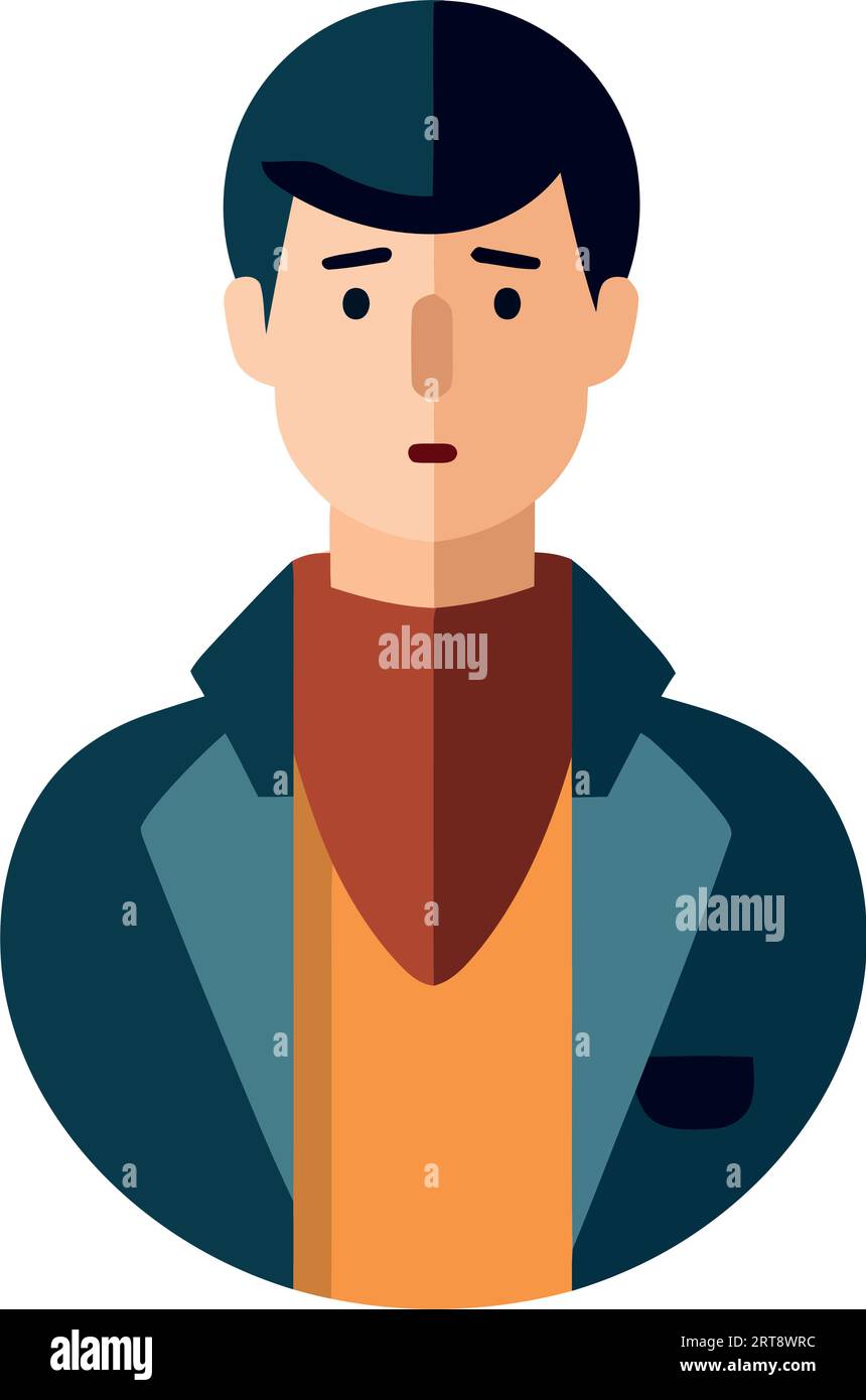 Smiling businessman avatar symbolizes modern office success Stock ...