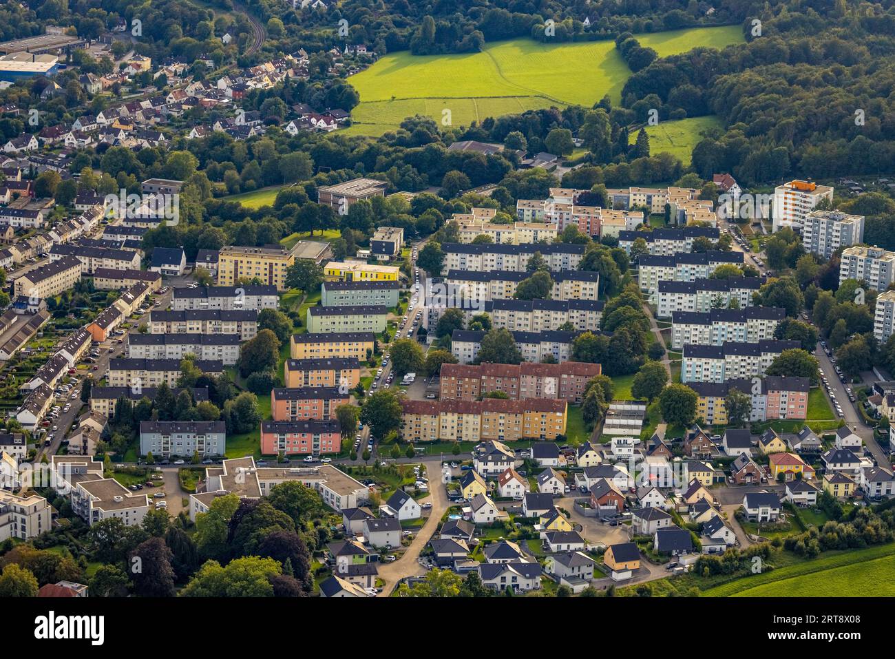 Row houses apartment houses housing estate twittingstrasse hi-res stock ...