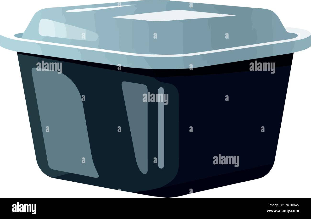 Single object design Plastic container with lid Stock Vector Image ...