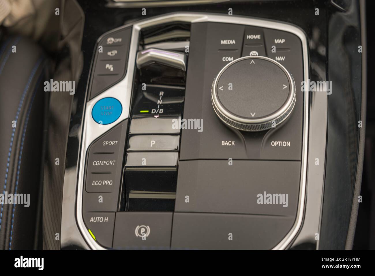 Close-up view of control panel of gearbox and other functions of ...