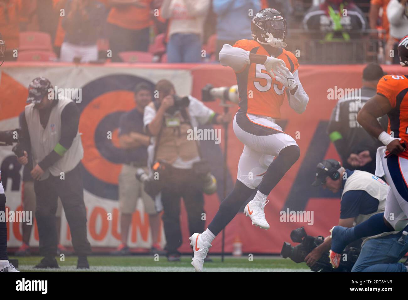 Denver Broncos linebacker Frank Clark (55) in the first half of an NFL ...