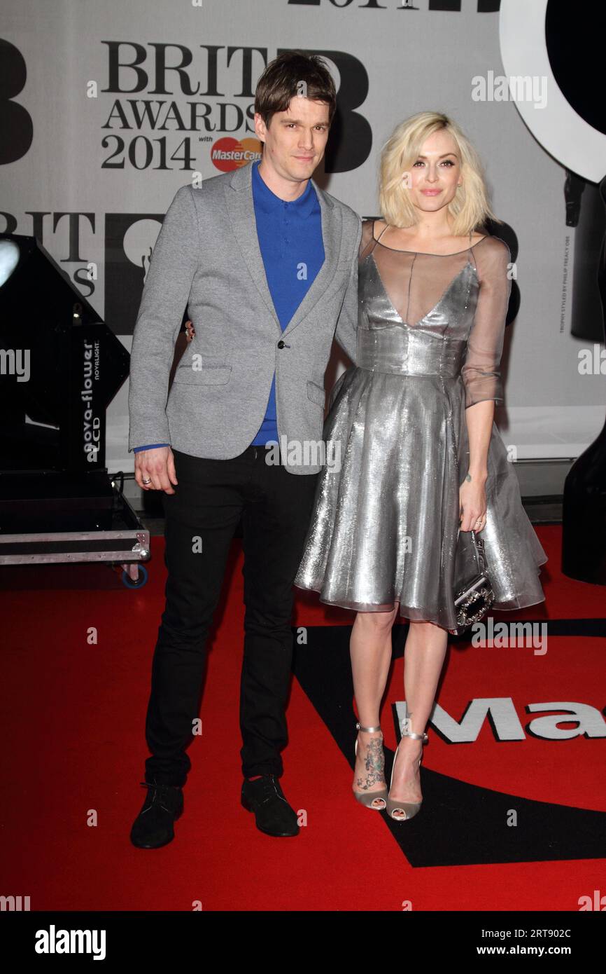 London. UK. Jesse Wood and Fearne Cotton at the The BRIT Awards with ...