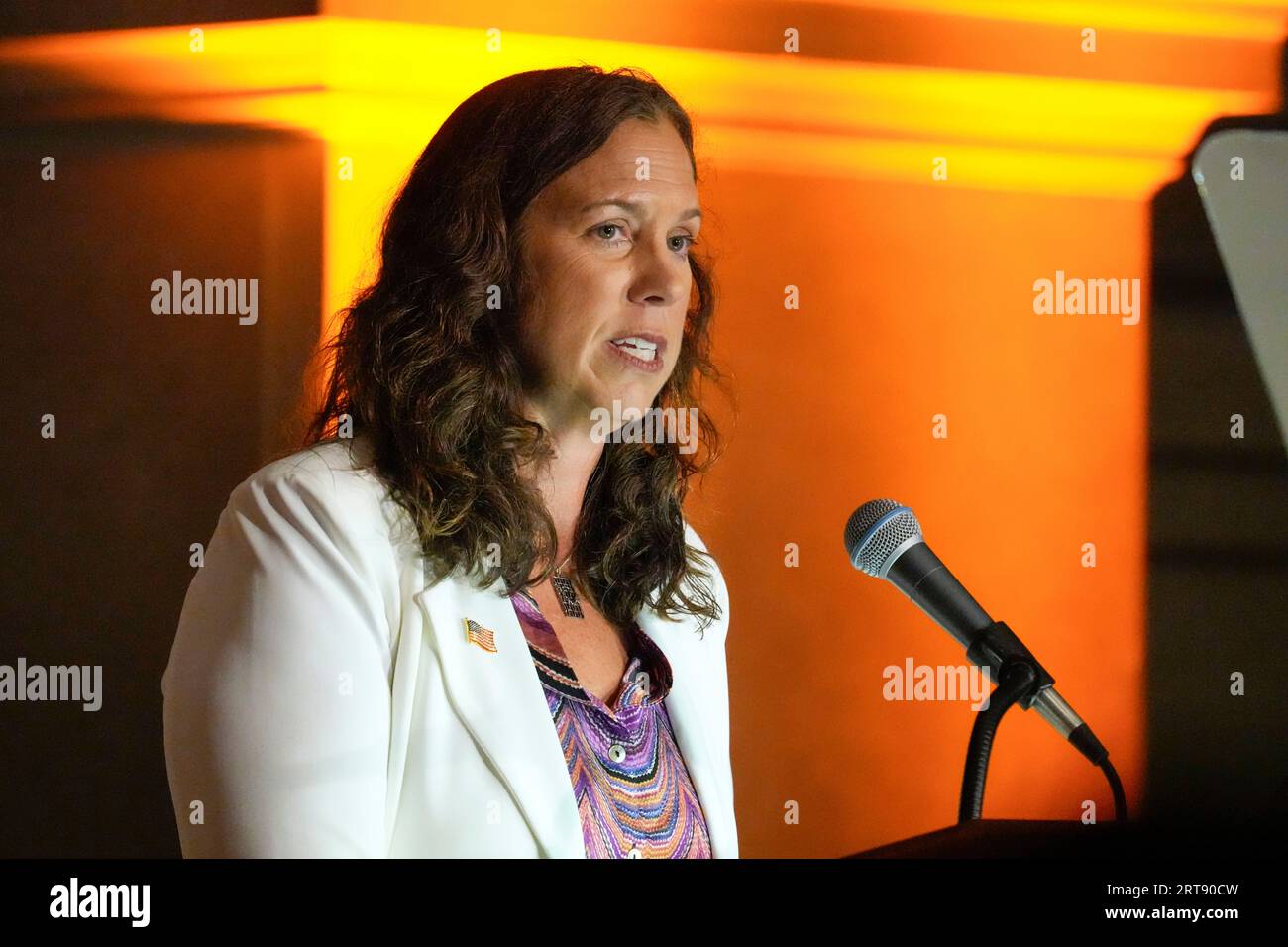 Archivist of the United States Colleen Shogan speaks after first lady ...