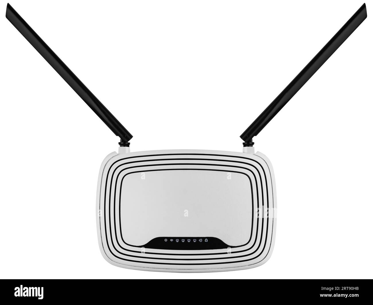 Wi-Fi network router on a white background in isolation Stock Photo - Alamy
