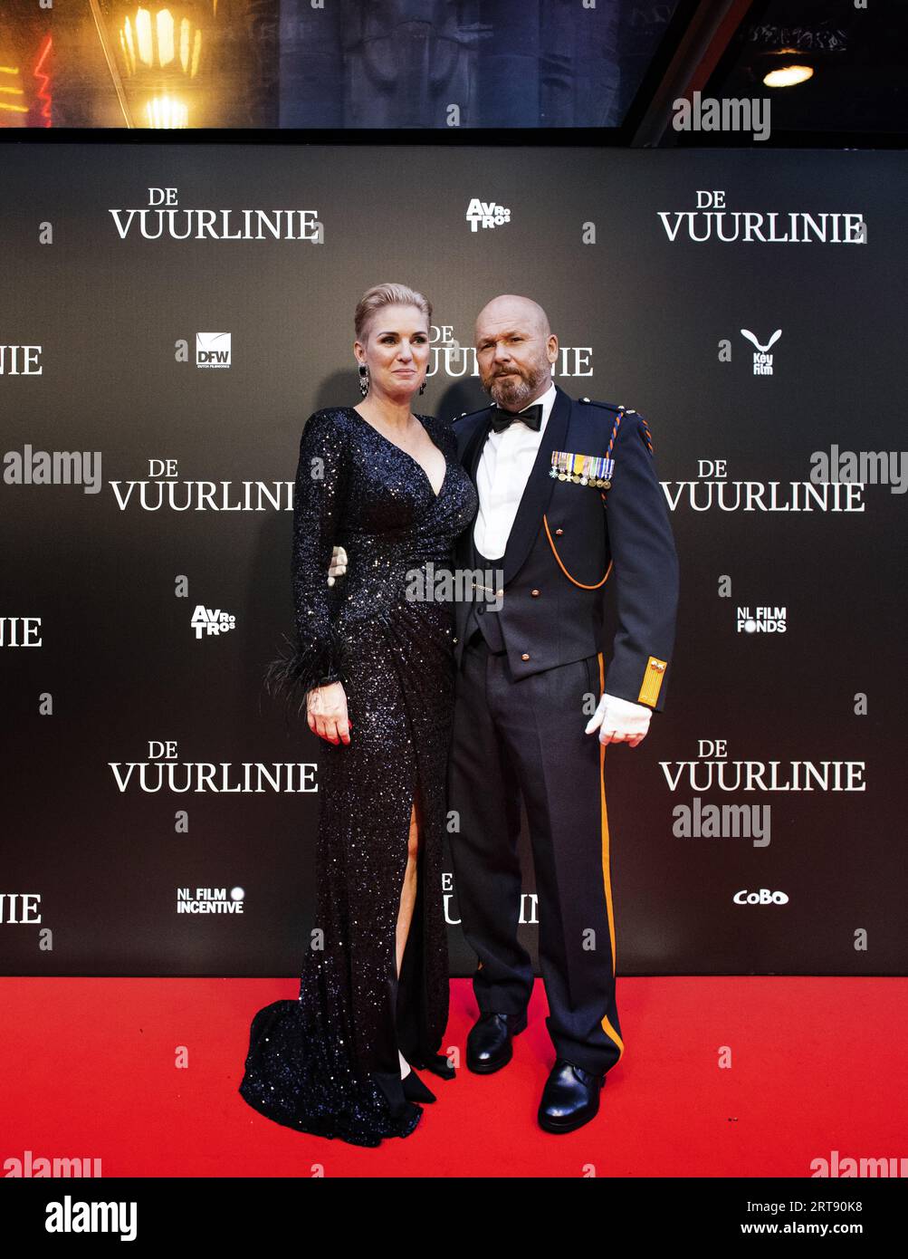 AMSTERDAM - Marco Kroon and Mirjam van den Hoven on the red carpet at ...