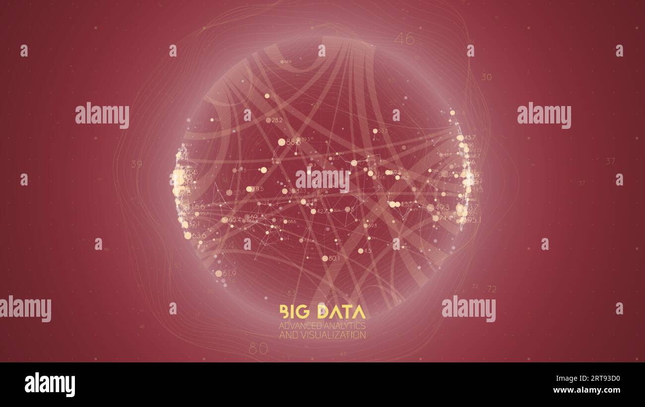 Big data visualization. Futuristic infographic. Information aesthetic design. Visual data ...